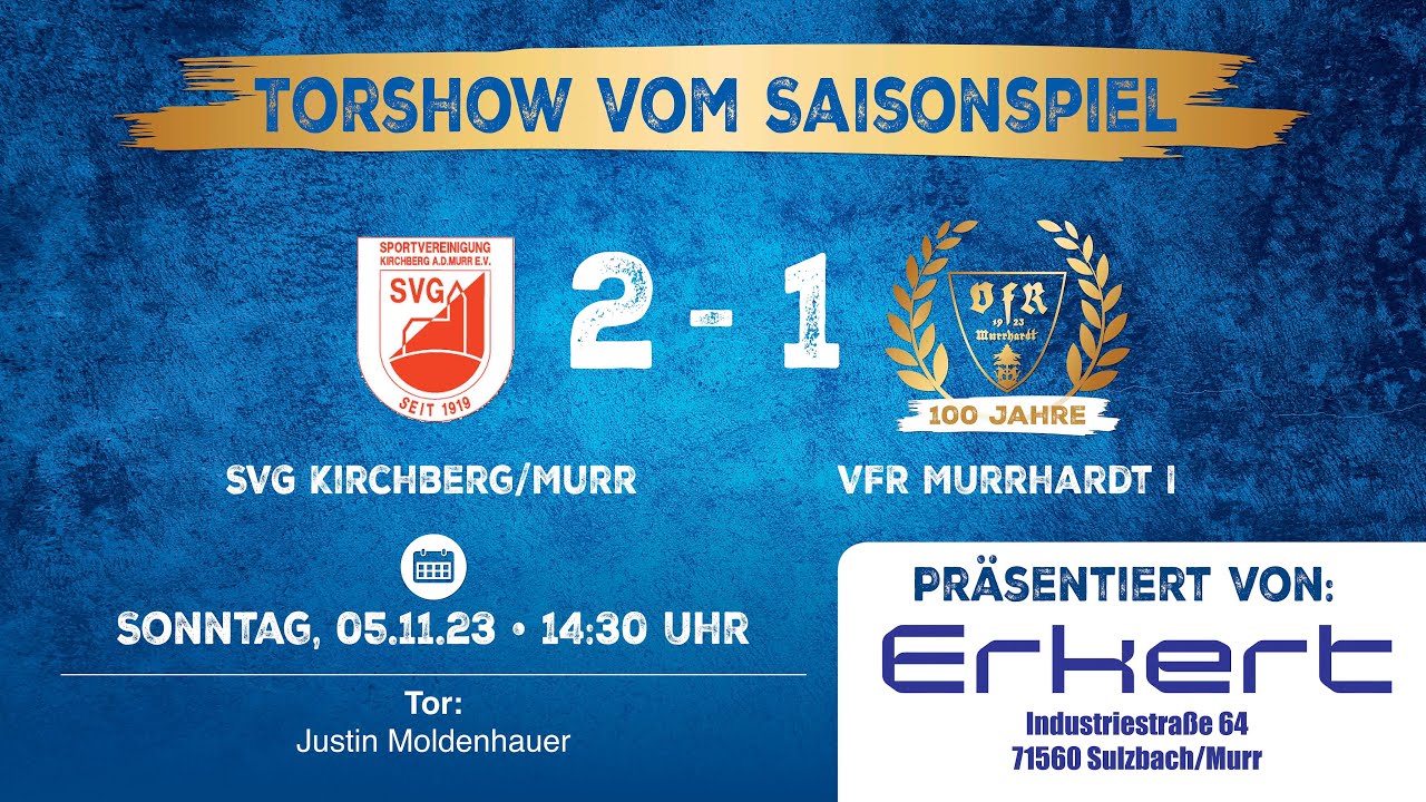 Tore - SVG Kirchberg/Murr - VfR Murrhardt I (Saisonspiel) - 05.11.23 ...