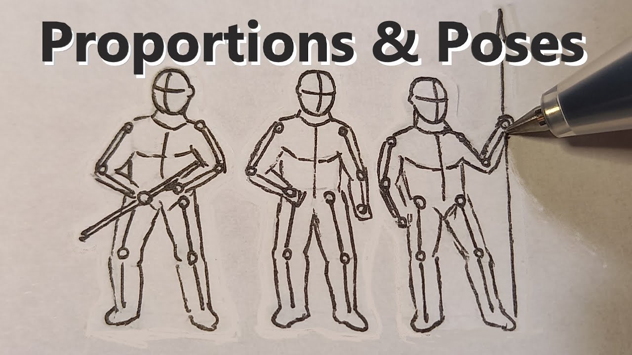 How to draw a Soldier pt 1 : Proportions and poses - YouTube