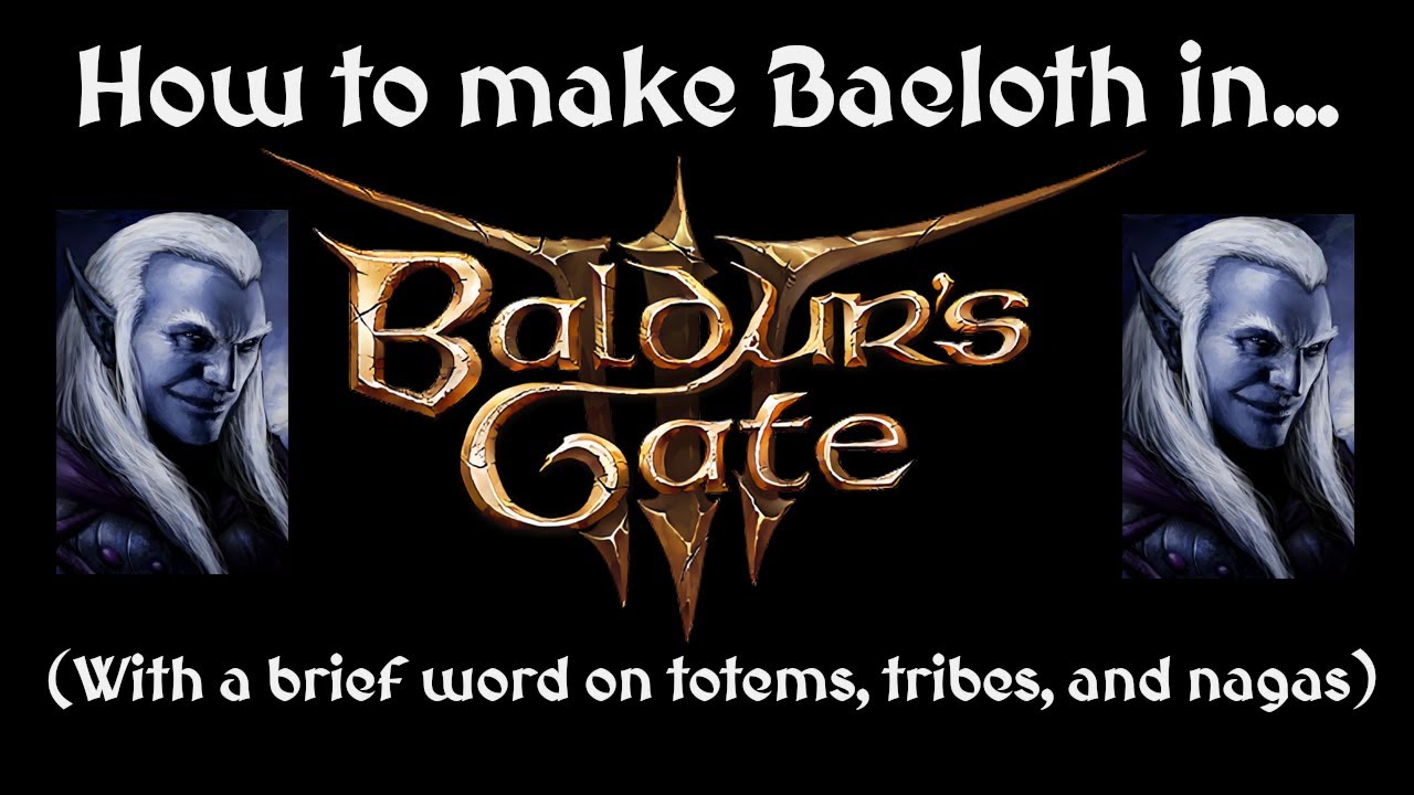 How to make Baeloth Barrityl in Baldur's Gate 3 - YouTube