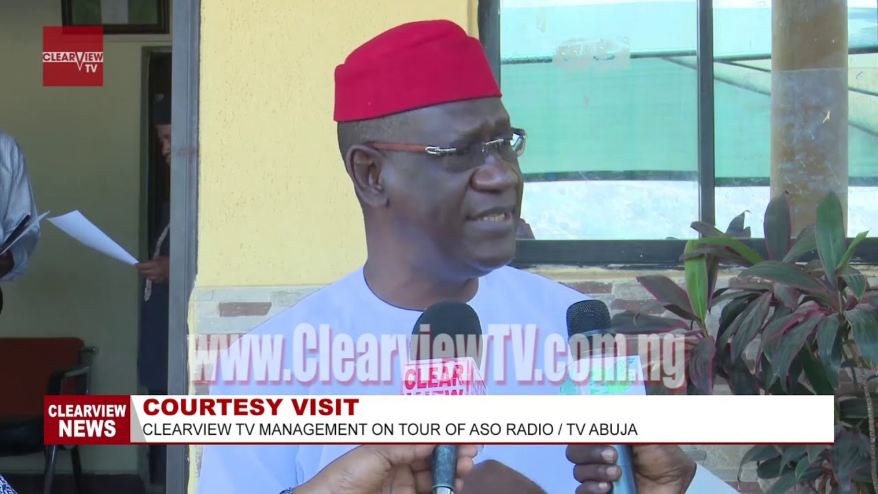 CLEARVIEW TV MANAGEMENT ON TOUR OF ASO RADIO/TV ABUJA - YouTube
