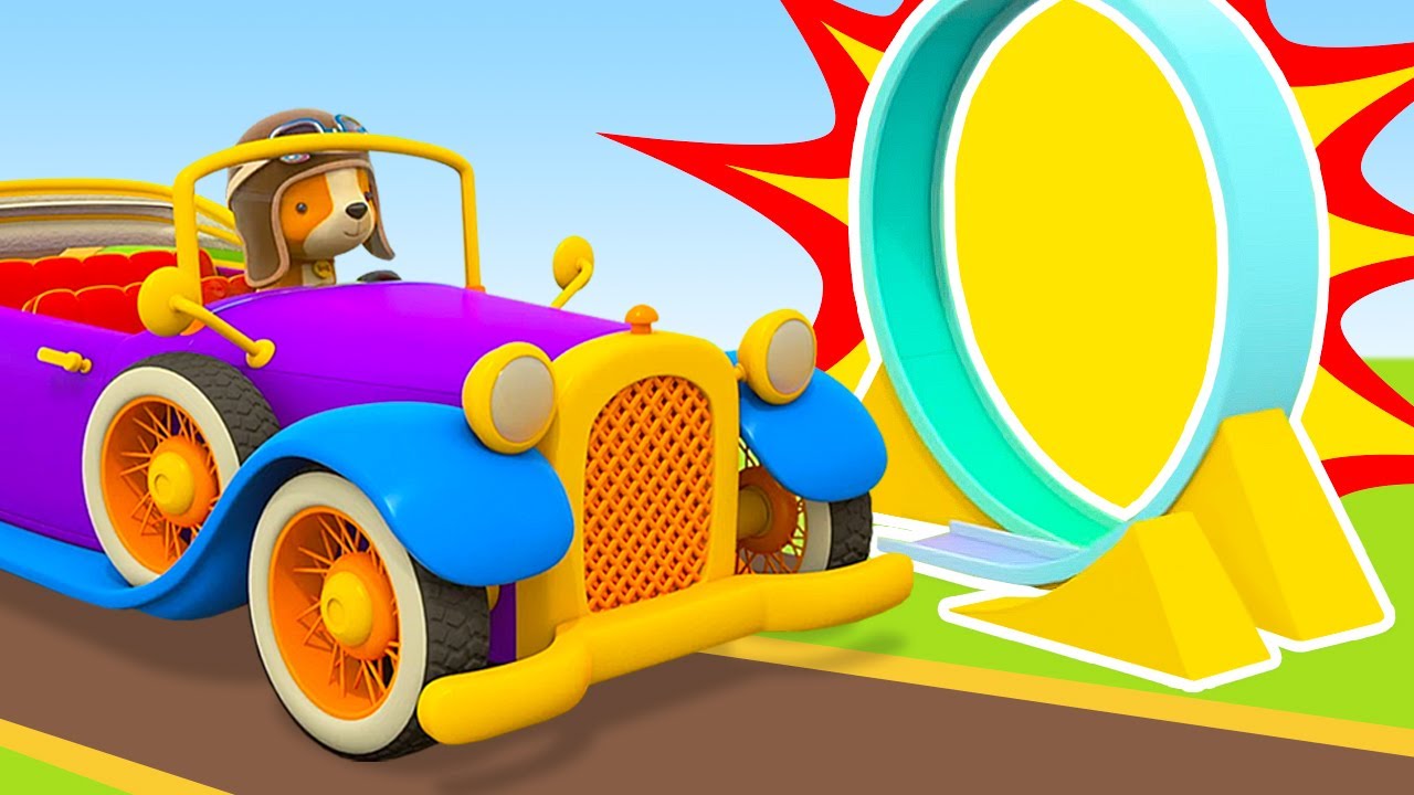 Little racing cars can't wait to try a new racing track with a double ...