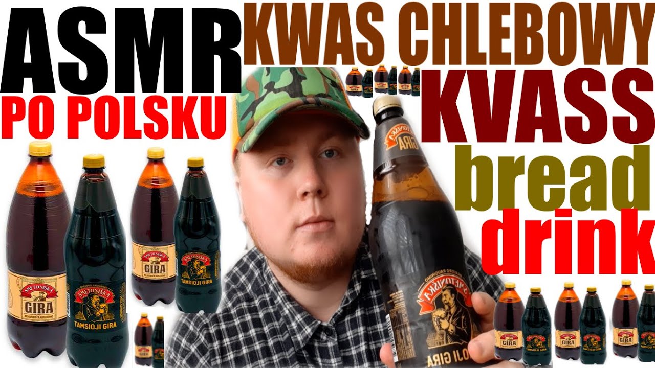 asmr po polsku kwas chlebowy dźwięki picia/asmr bread drink kvass ...