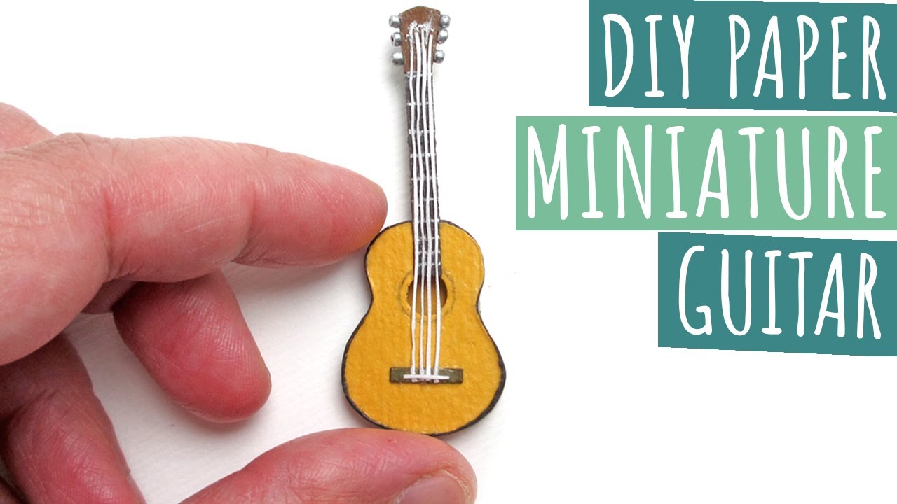 DIY Paper Miniature Guitar | 3d Paper Guitar | Paper Crafts - YouTube