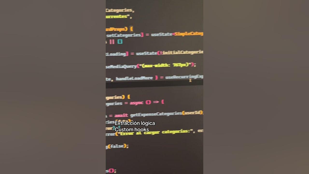 Custom hooks para extracción lógica #programacion #programacionweb #desarrolloweb #ainews - YouTube