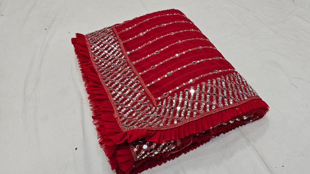 new fancy party wear mirror work saree# मिरर साड़ी# 9313419498#wedding ...