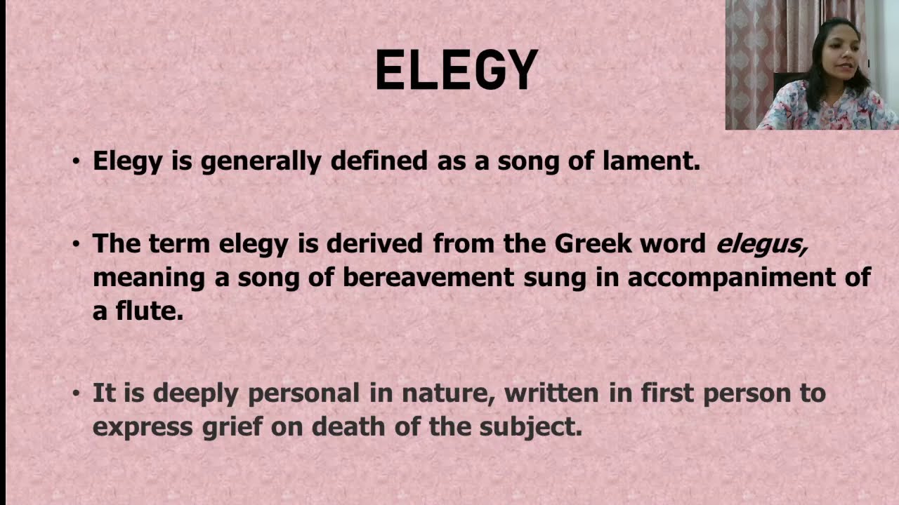 What is an elegy and what are the characteristics of an elegy? - YouTube