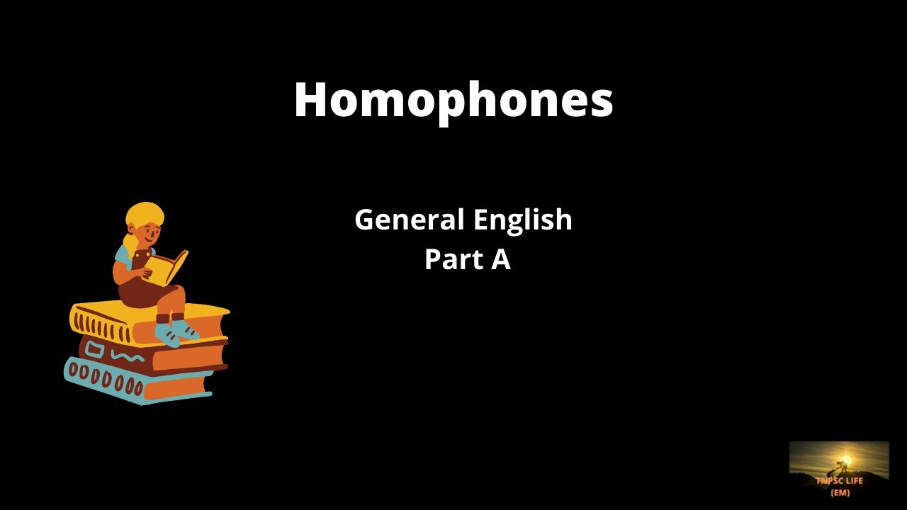 Homophones/ General English Part A/ TNPSC Group 2,2A - YouTube
