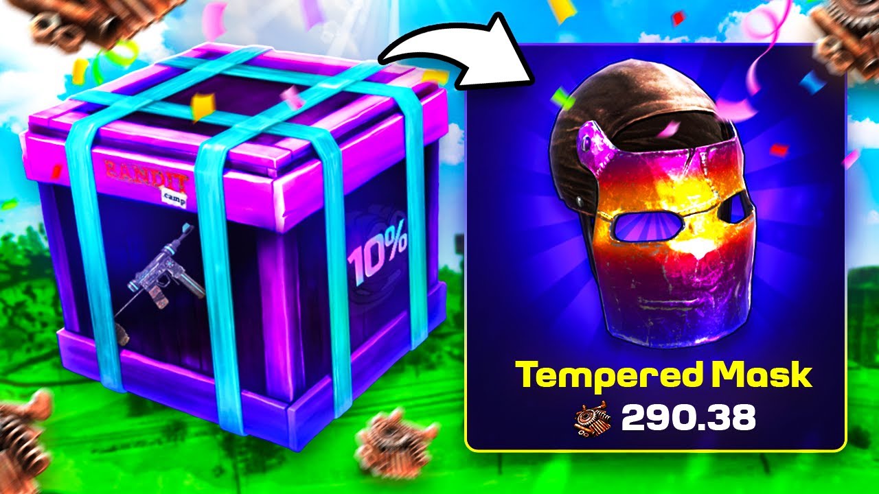 unboxing a tempered mask in a risky unboxing - rust skin gambling - YouTube