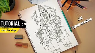 Vishwakarma Drawing Tutorial || Vishwakarma Puja Drawin... | Doovi