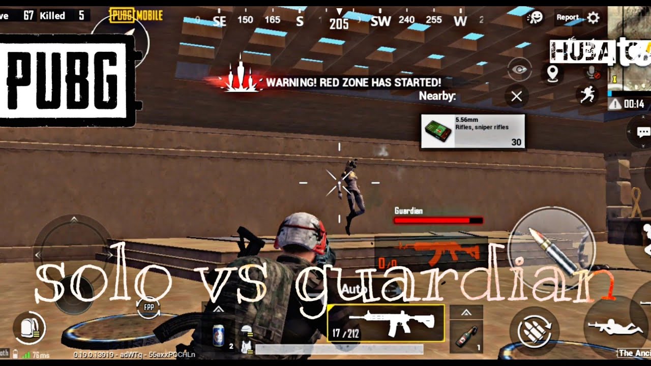 SOLO VS GUARDIAN PUBG MOBILE HUBA GAME LOAD - YouTube
