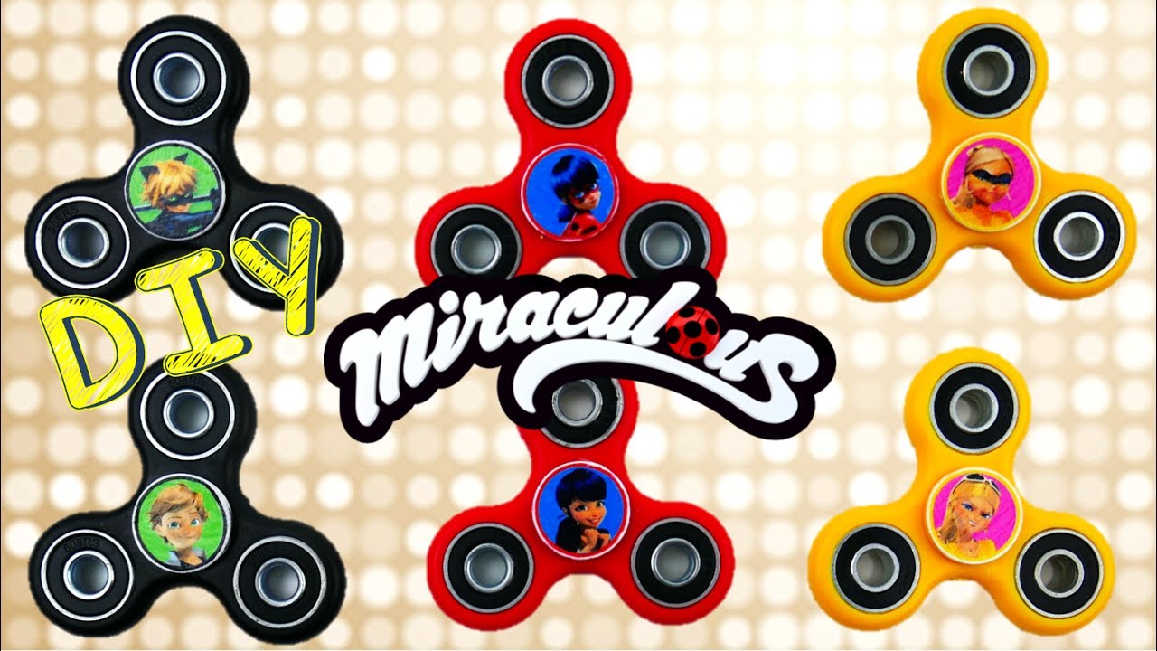 DIY Custom Miraculous Ladybug Fidget Spinner Waterslide Decal Tutorial ...
