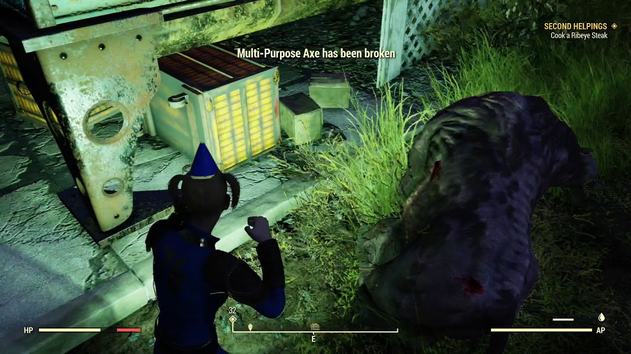 Fallout 76 Get Piece of Brahmin Meat - YouTube
