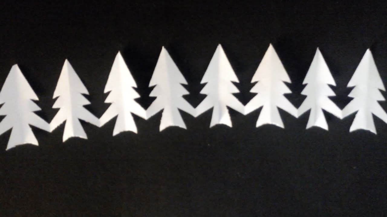 How to Cut Easy Decorative Paper Tree Chain For Christmas|Fashion with ...