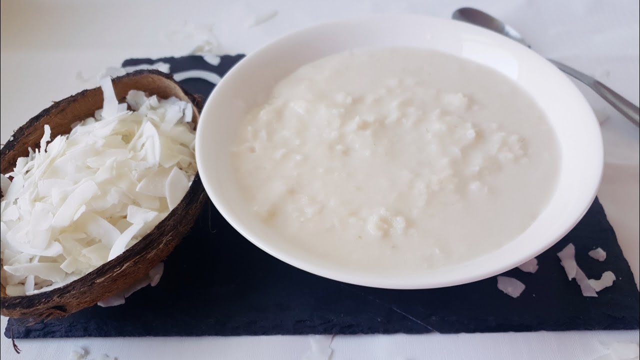 RECETTE DE LA BOUILLIE DE RIZ AU LAIT DE COCO(HOW TO MAKE PORRIDGE WITH ...