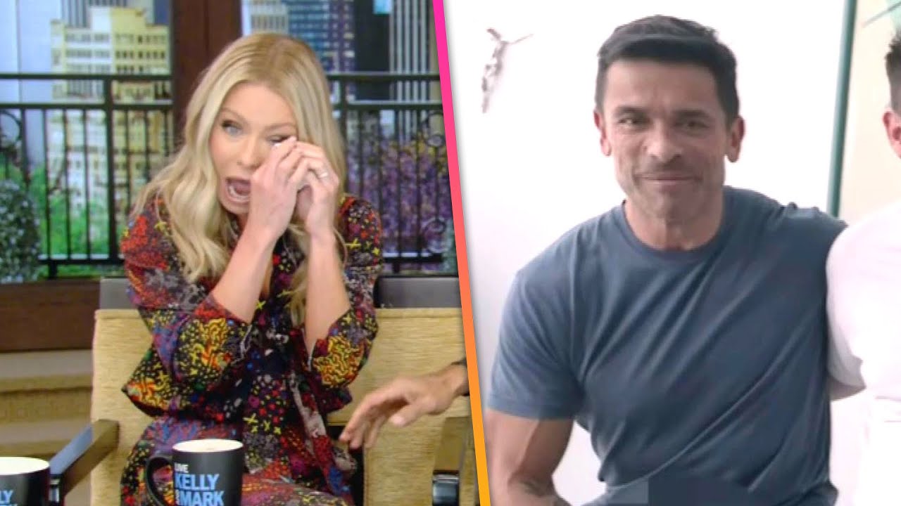 Kelly Ripa CRIES LAUGHING Over Mark Consuelos' Pixelated Crotch - YouTube