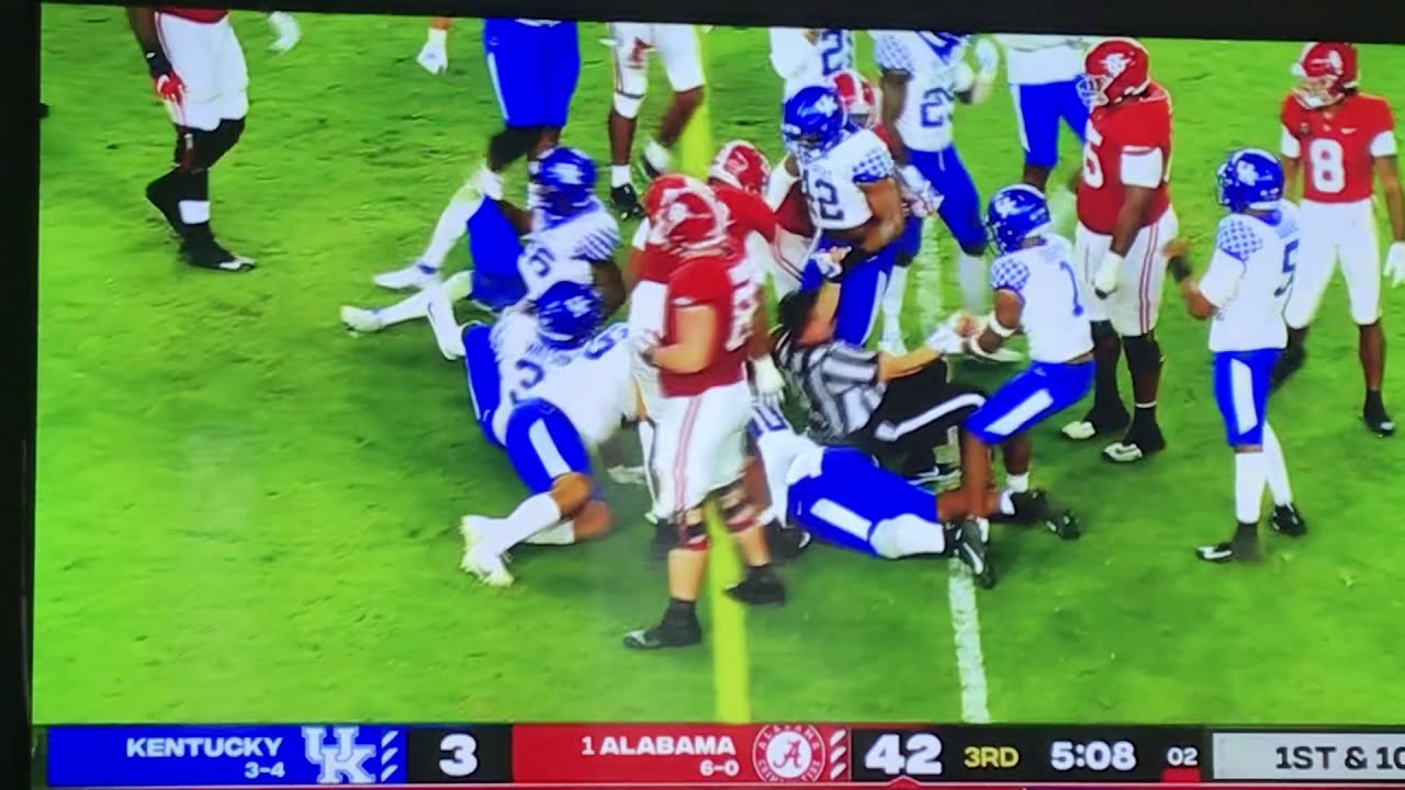 SEC Referee Gets Run Over in Alabama Kentucky 2020 College Football ...