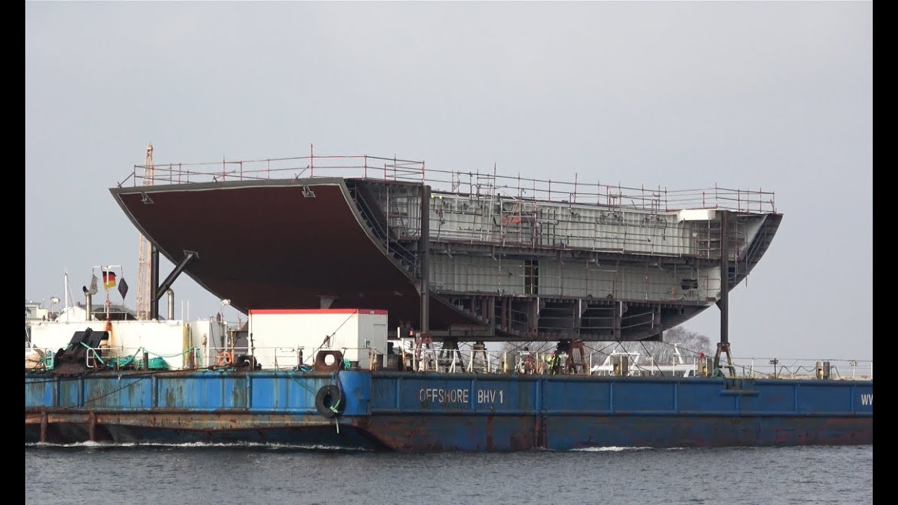 4K | Huge Hull Section for Global 2 / Dream Cruises | Arrival MV ...