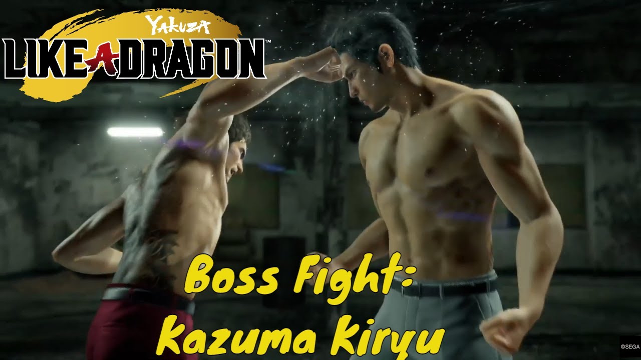 Yakuza Like a Dragon - Boss Fight: Kazuma Kiryu - YouTube