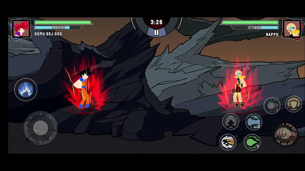 Stickman warriors torneo T4 cap 3/4 ( modo extremo) Goku ssj god vs ...