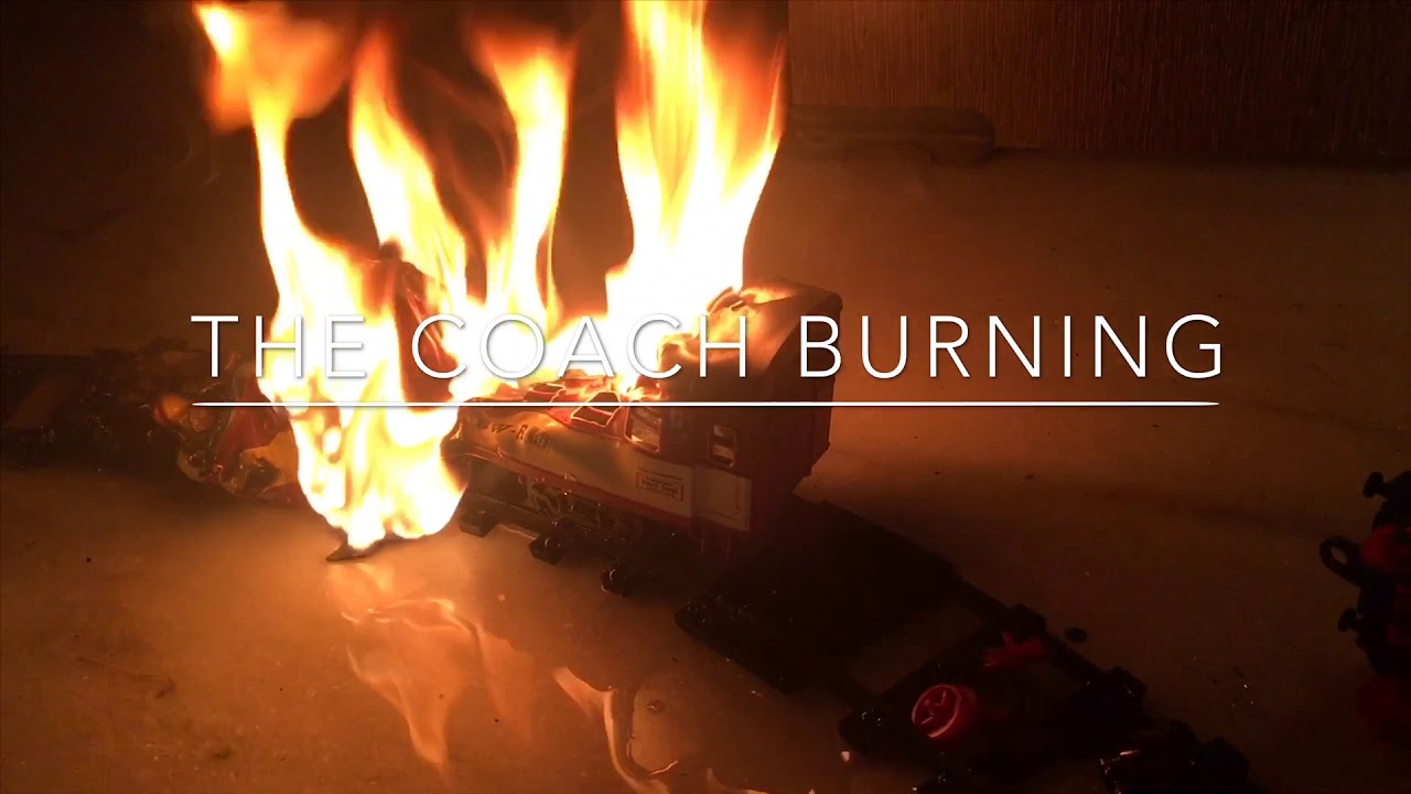TOY TRAIN ON FIRE.... - YouTube