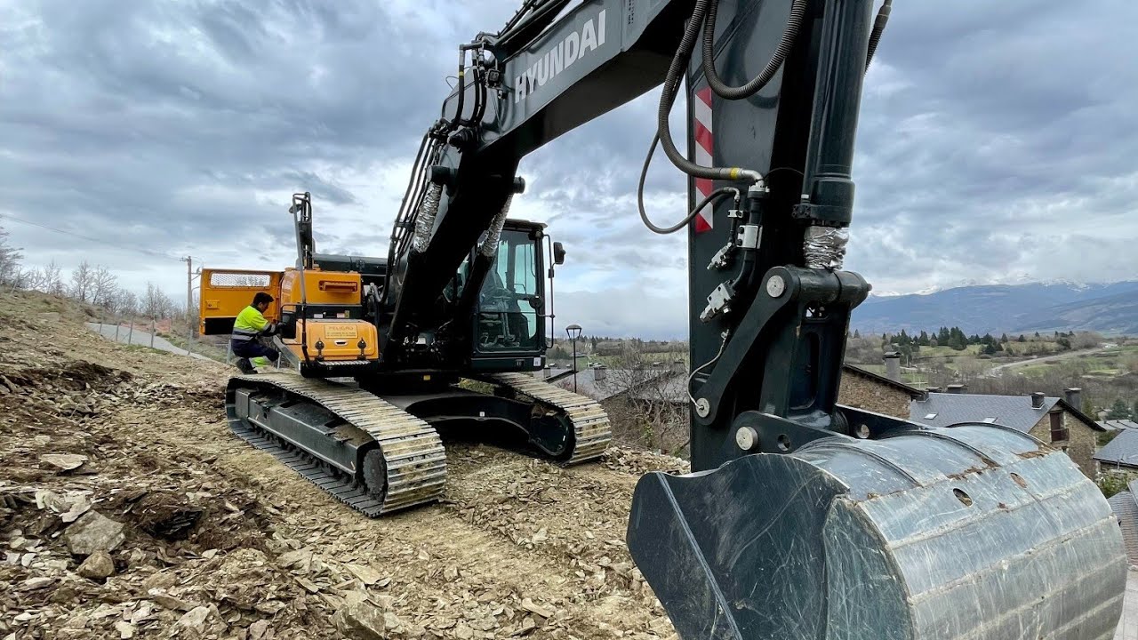 Construction site:excavators work to create new home - YouTube