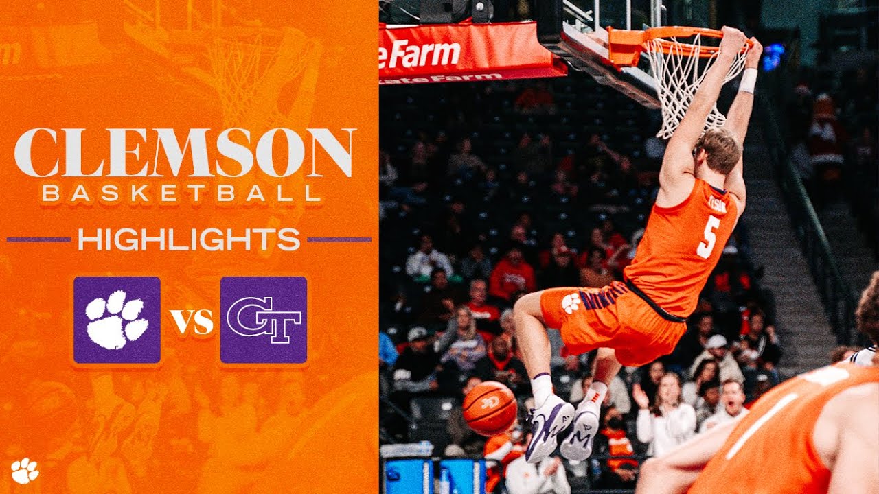 Clemson Men's Basketball || Clemson Dominates Georgia Tech on the Road ...