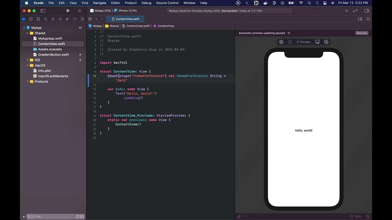 [SWIFTUI HANDBOOK] 062 AppStorage - YouTube
