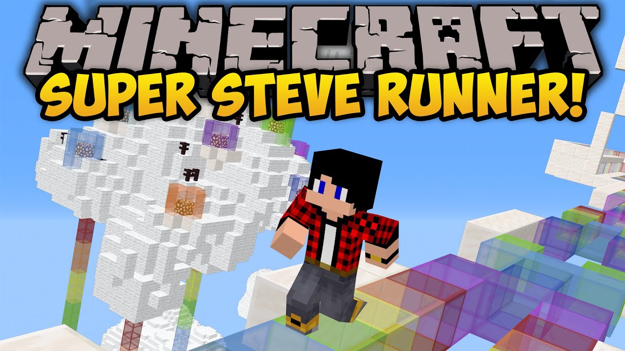 SUPER STEVE RUNNER! - Minecraft Прохождение Карты #1 - YouTube