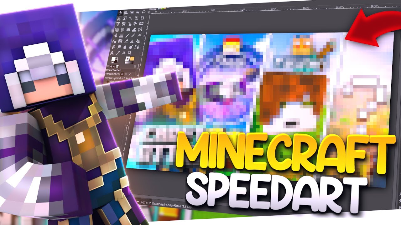 Creating a Minecraft Thumbnail with Blender | Speedart [41] - YouTube