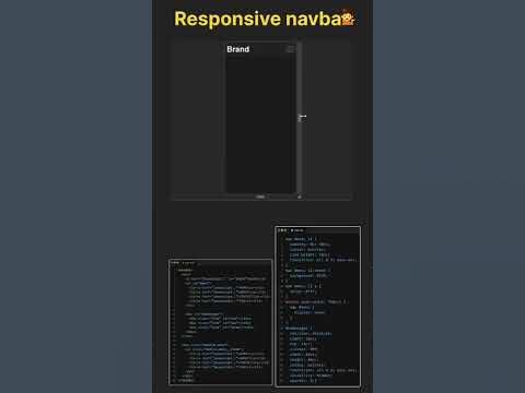 Making a response Navbar using HTML CSS || coding in website development language #coding #css ...