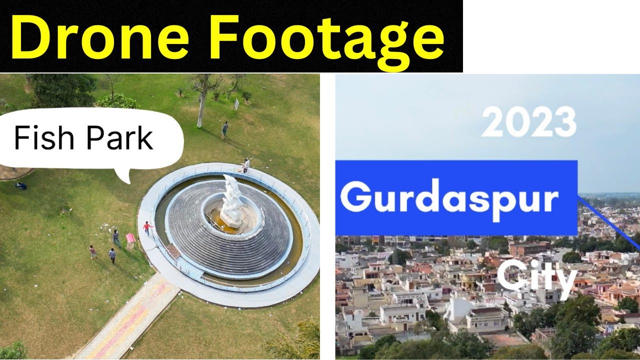 4K Drone Shoot 2023 | Gurdaspur City | Fish Park | Around Dhariwal ...