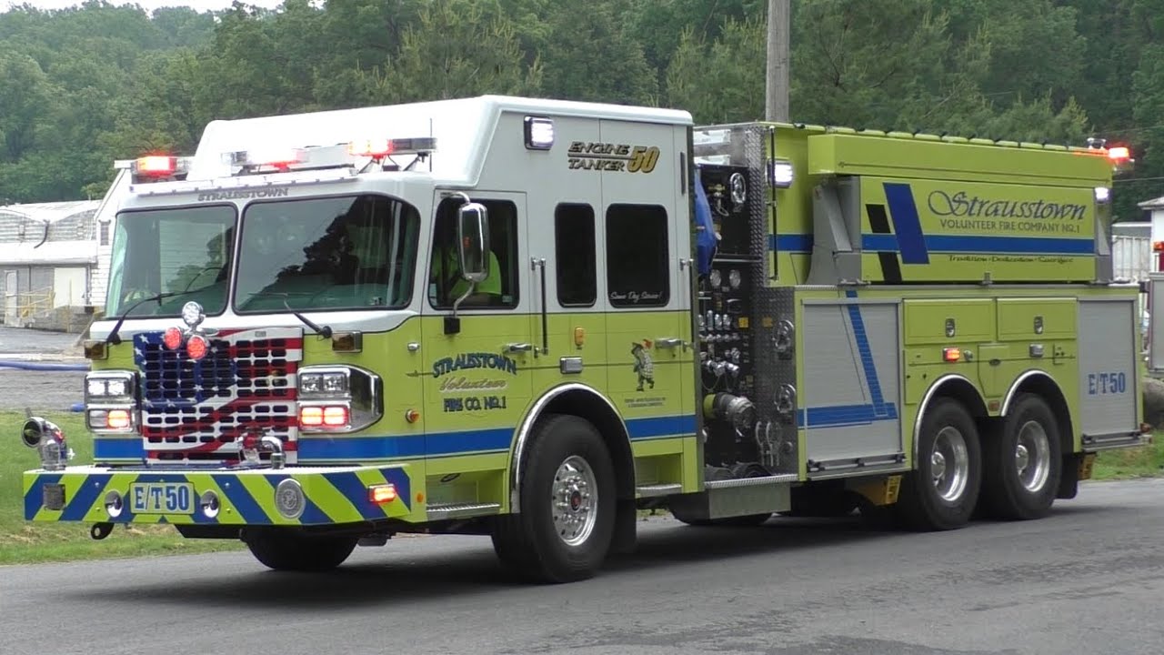 *BRAND NEW* Strausstown Fire Company Engine Tanker 50 Responding 5/28 ...