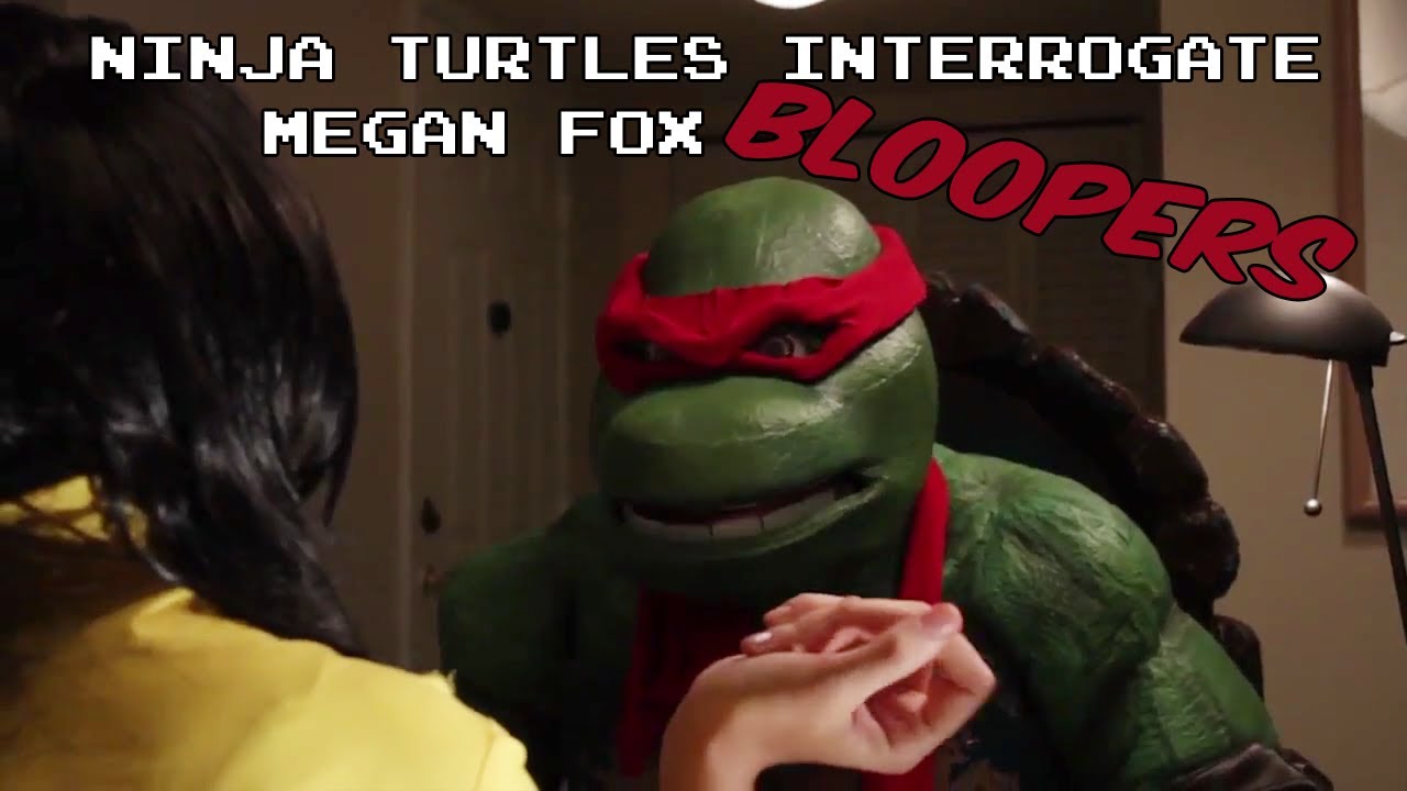 Bloopers from TMNT Interrogate Megan Fox - YouTube