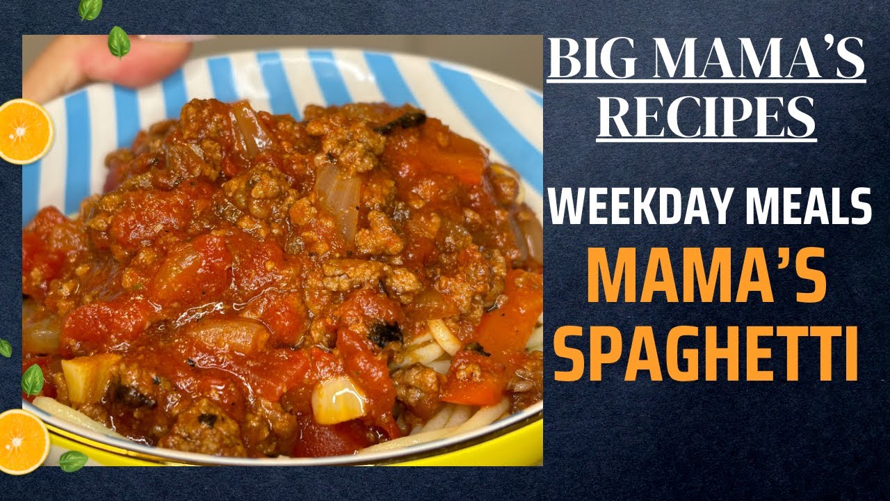 MAMA’s SPAGHETTI!! 🍝 | Weekday Meals - YouTube