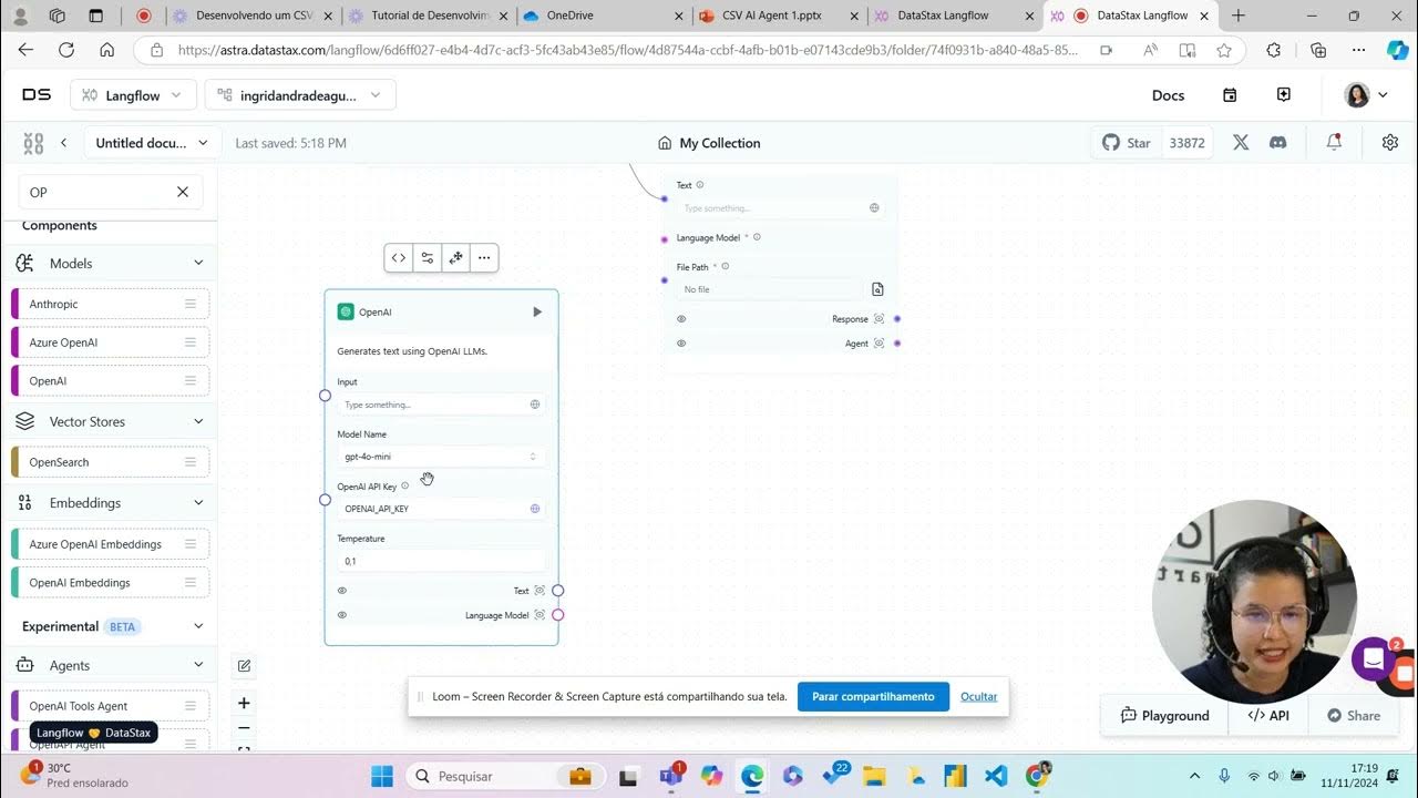 Como desenvolver um CSV AI Agent com o LangFlow | com Ingrid Andrade ...