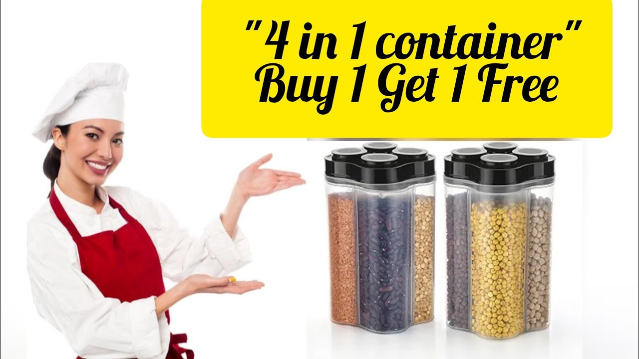 4 SECTION CONTAINER JAR| 4 in 1| BUY1 GET1 FREE| COMBO OFFER! #youtube ...