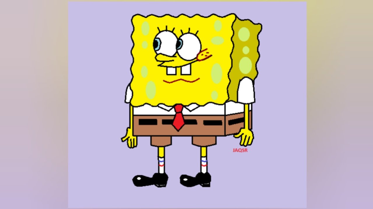 How to Draw SpongeBob SquarePants in MS Paint | SpongeBob | SquarePants ...