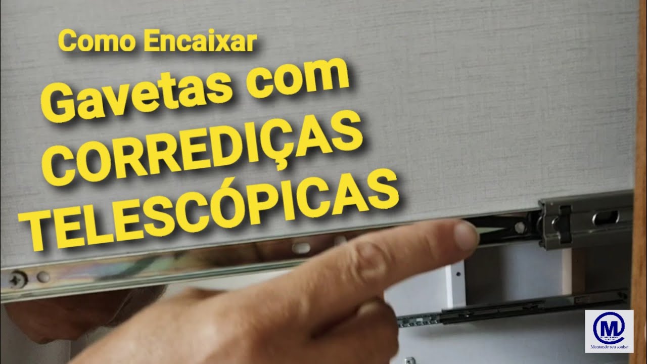 Como colocar gaveta com corrediça telescópica - por Montador de Móveis ...
