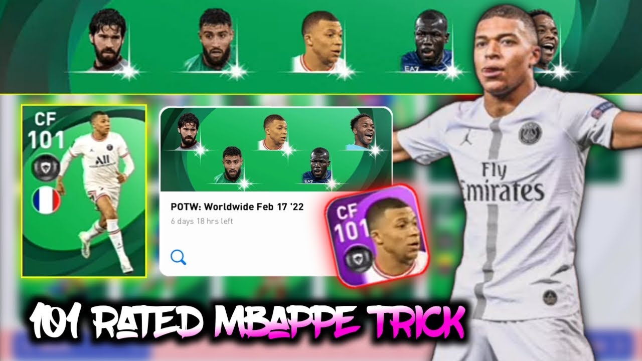 Trick To Get 101 Rated Mbappe In Pes 2021 Mobile || Mbappe Trick In ...