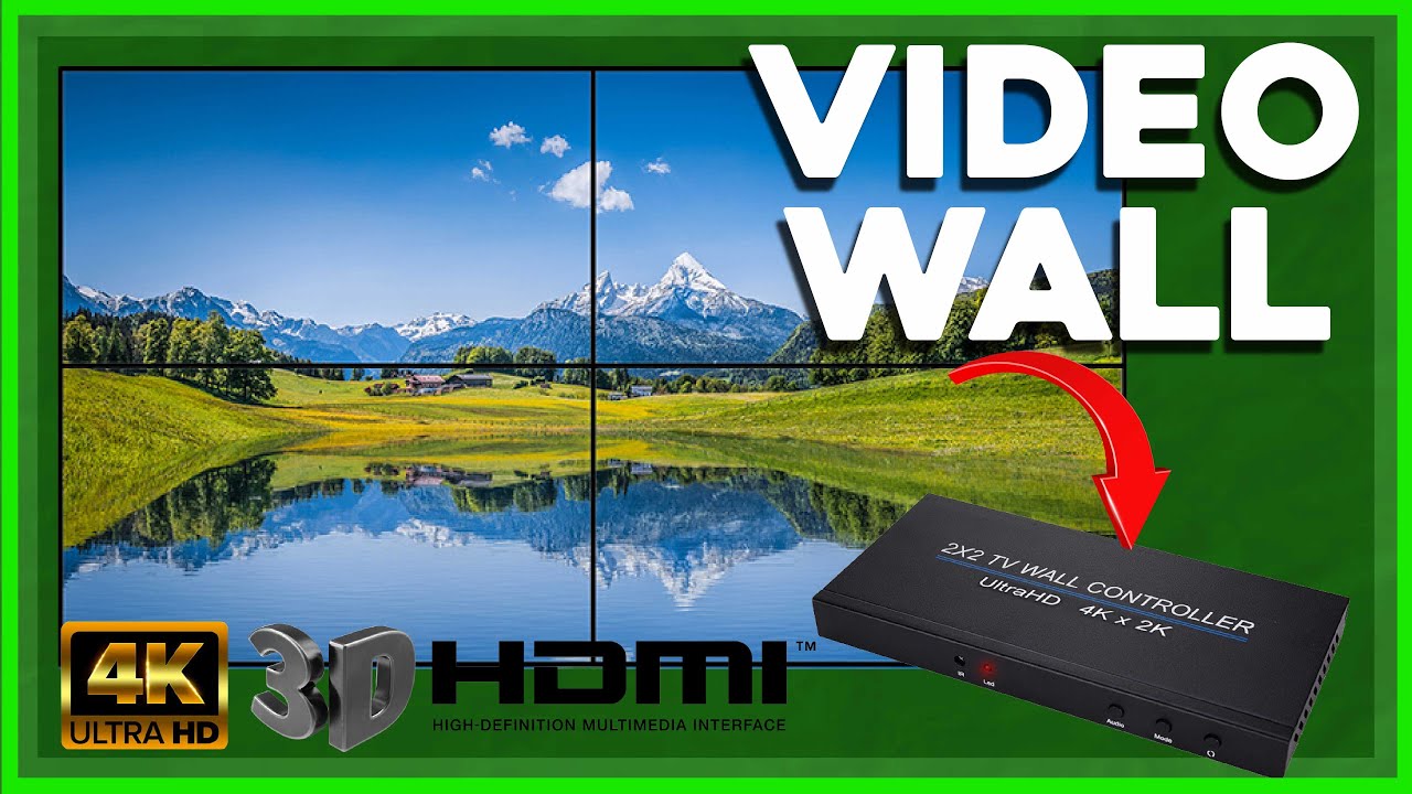 VÍDEO WALL 2X2 | Monte o seu telão! 4 telas | Como usar um Vídeo WAll ...
