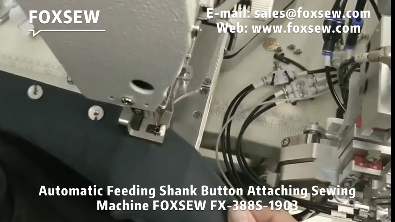Automatic Feeding Shank Button Sewing Machine - YouTube
