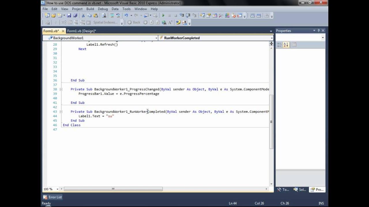 How to use a BackgroundWorker vb.net - YouTube