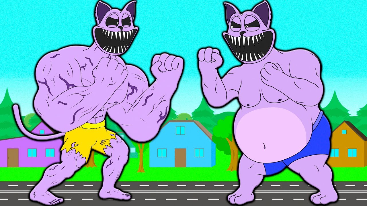 FAT CATNAP VS MUSCLE CATNAP! Poppy Playtime Chapter 3 Cartoon Animation ...