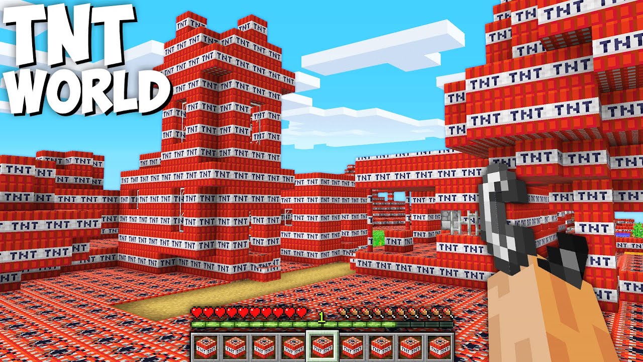 What if Activate a VILLAGE OF TNT in Minecraft ??? TNT Explosion ...