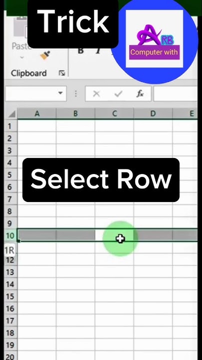 Shortcut keys to select Row and Column #exceltricks #shorts #tipsandtricks - YouTube
