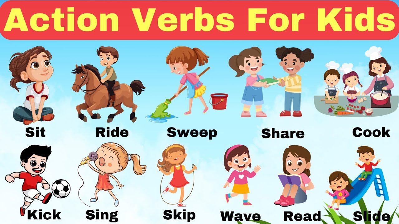 70 plus Action Verbs | Common Action Verbs In English | English ...