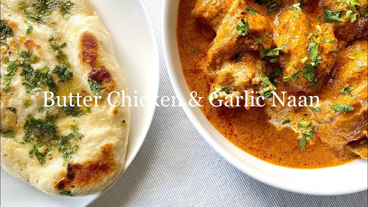 Making Garlic Naan Using Store-Bought Pizza Dough | Butter Chicken ...