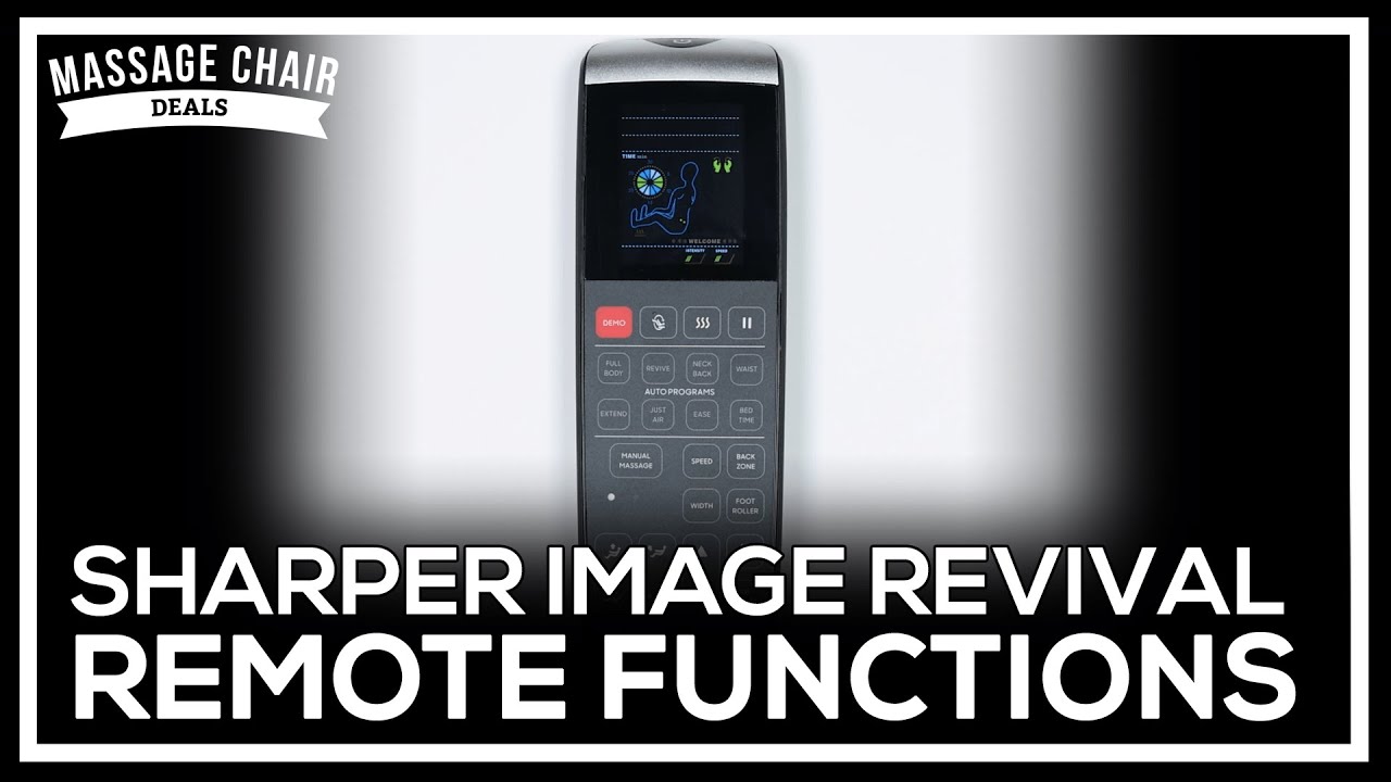 Sharper Image Revival Massage Chair Remote Functions - YouTube