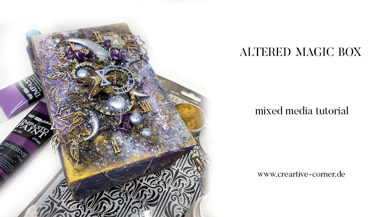Altered magic box - mixed media tutorial - YouTube