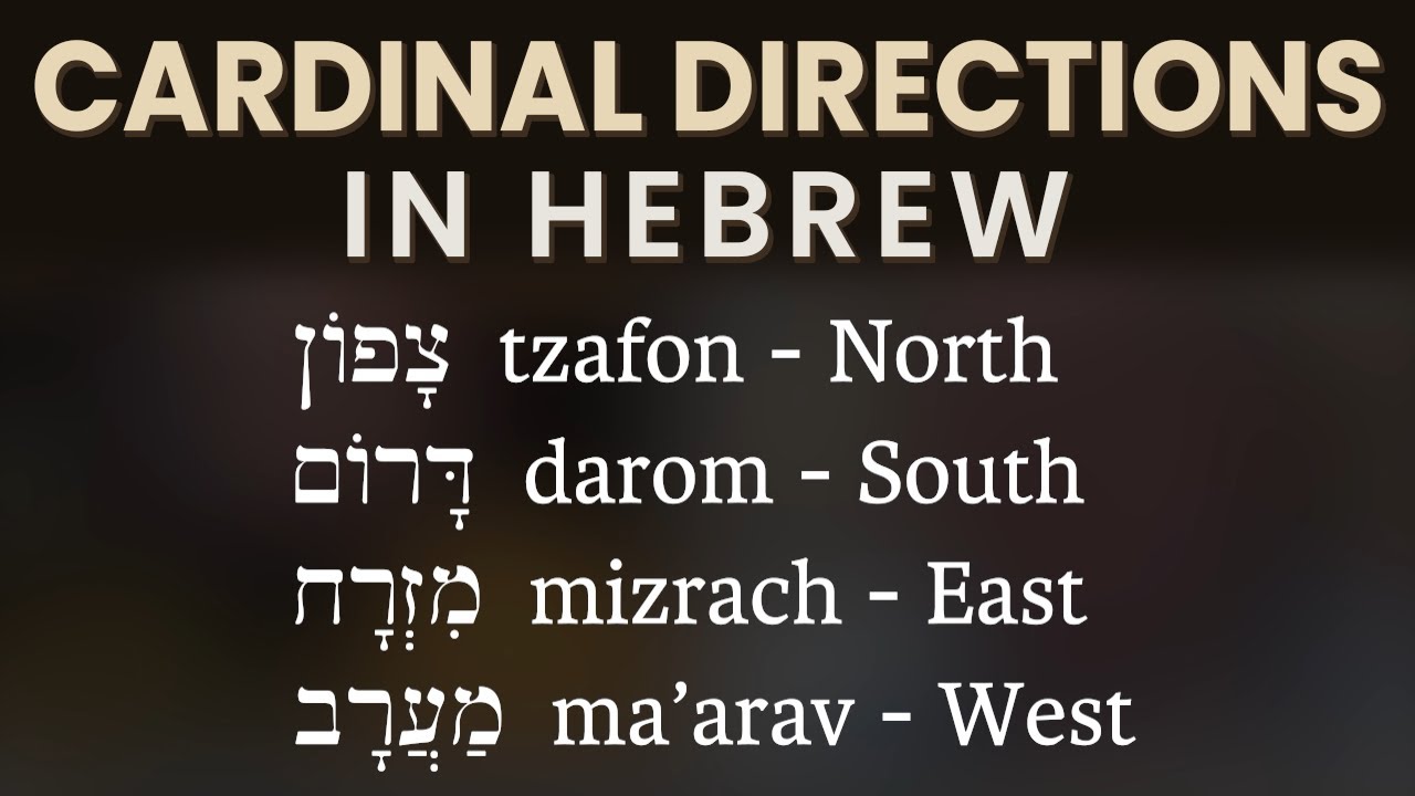 Cardinal Directions in Hebrew - NehemiasWall.com - YouTube